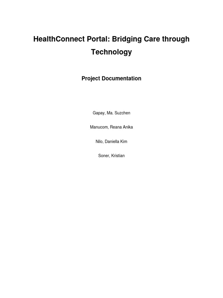 Group6 ProjectDocumentation-revised | PDF | Electronic Health Record | Usability