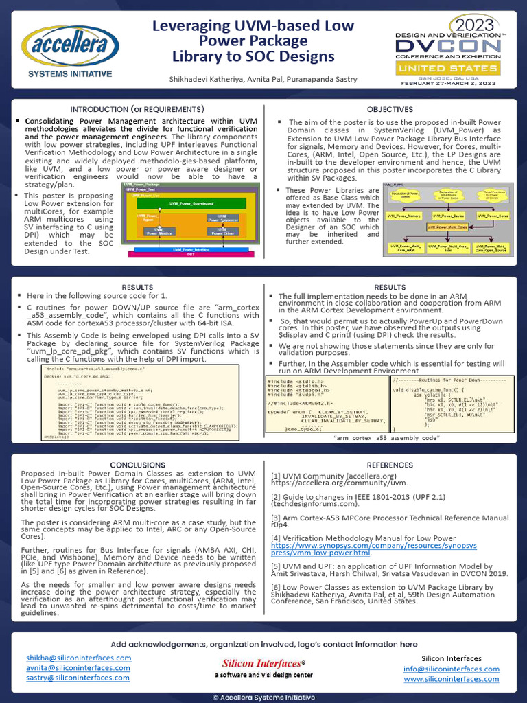 1063 Leveraging UVM Based Low Power Package Library To SOC Designs 1 ...