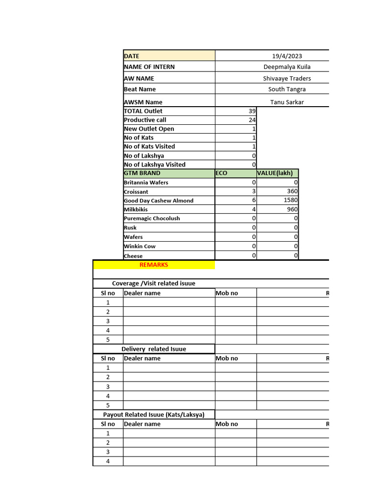 Daily Report Deepmalya Kuila | PDF