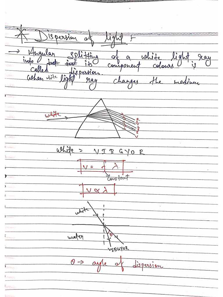 Dispersion of Light | PDF