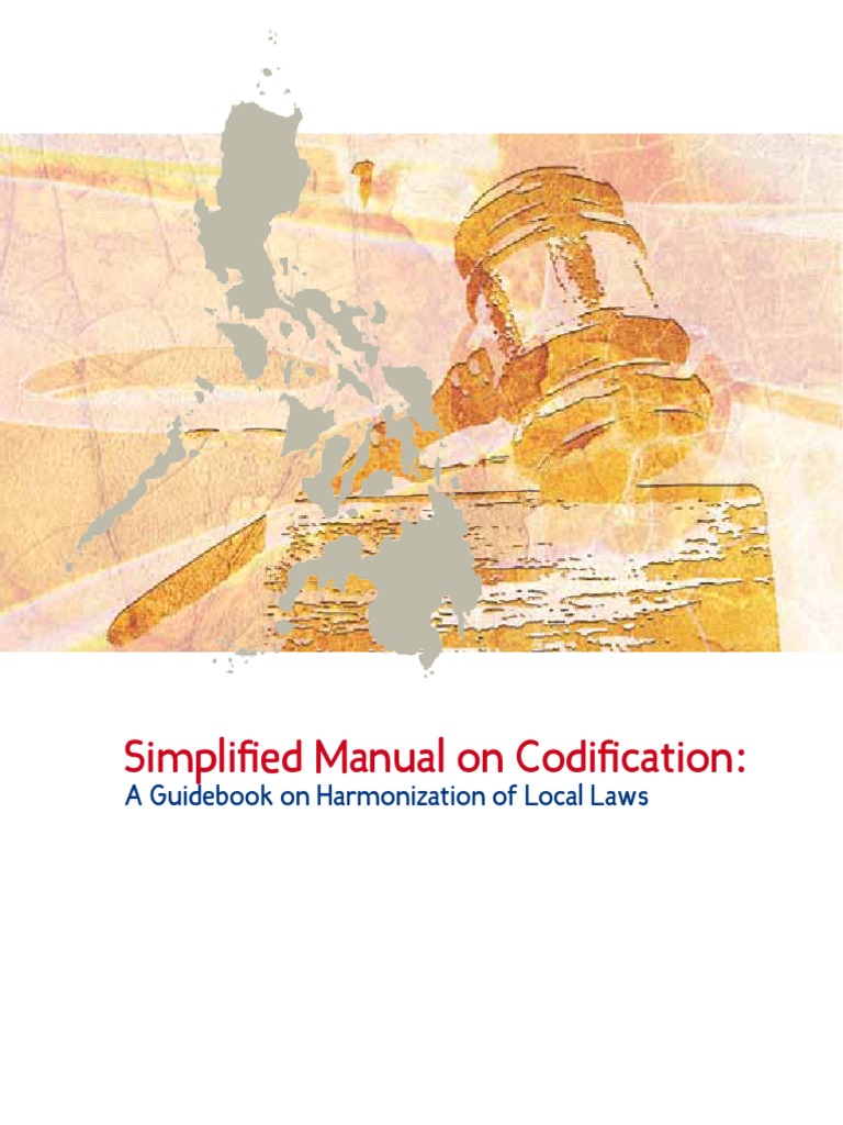 Simplified Manual On Codification: A Guidebook On Harmonization of ...