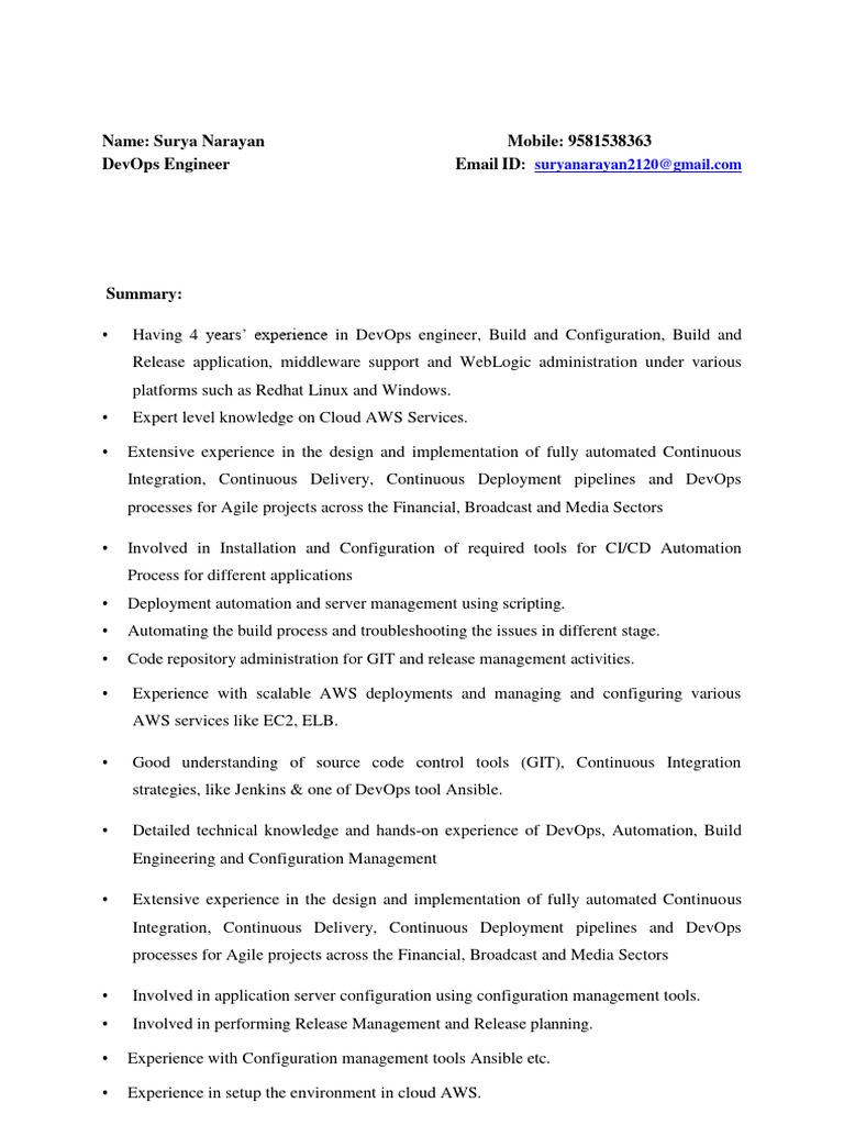 Surya Naryana Devops | PDF | Application Software | System Software