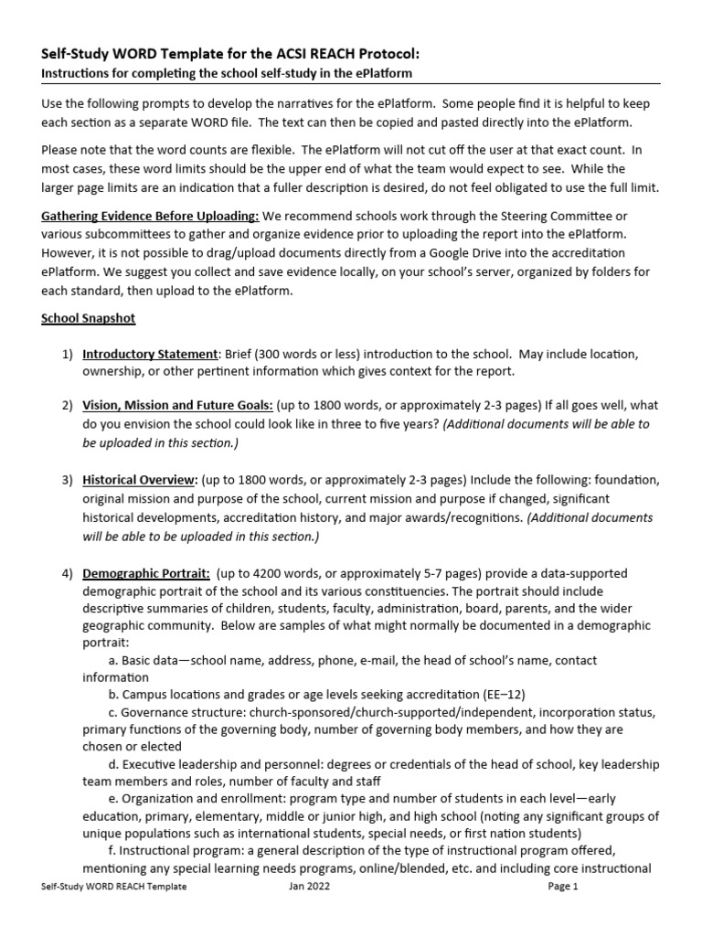 29 Self Study Word Template Reach Aug 2016 | PDF | Educational ...