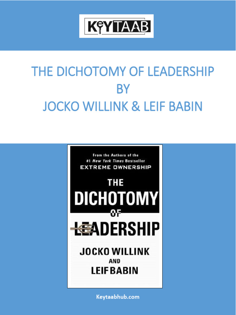 Dichotomy of Leadership 2 | PDF