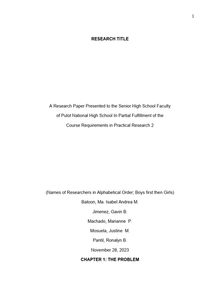 PR2 Research Paper Template | PDF