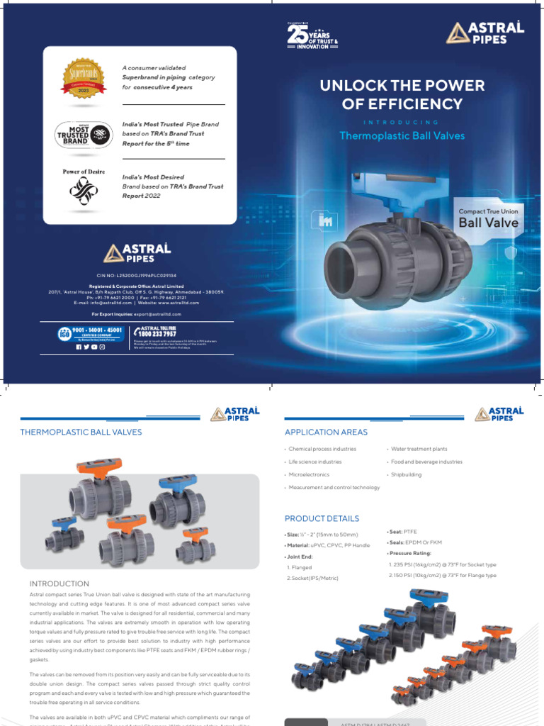 Brochure - Ball Valve - 150623 | Download Free PDF | Valve | Mechanical Engineering
