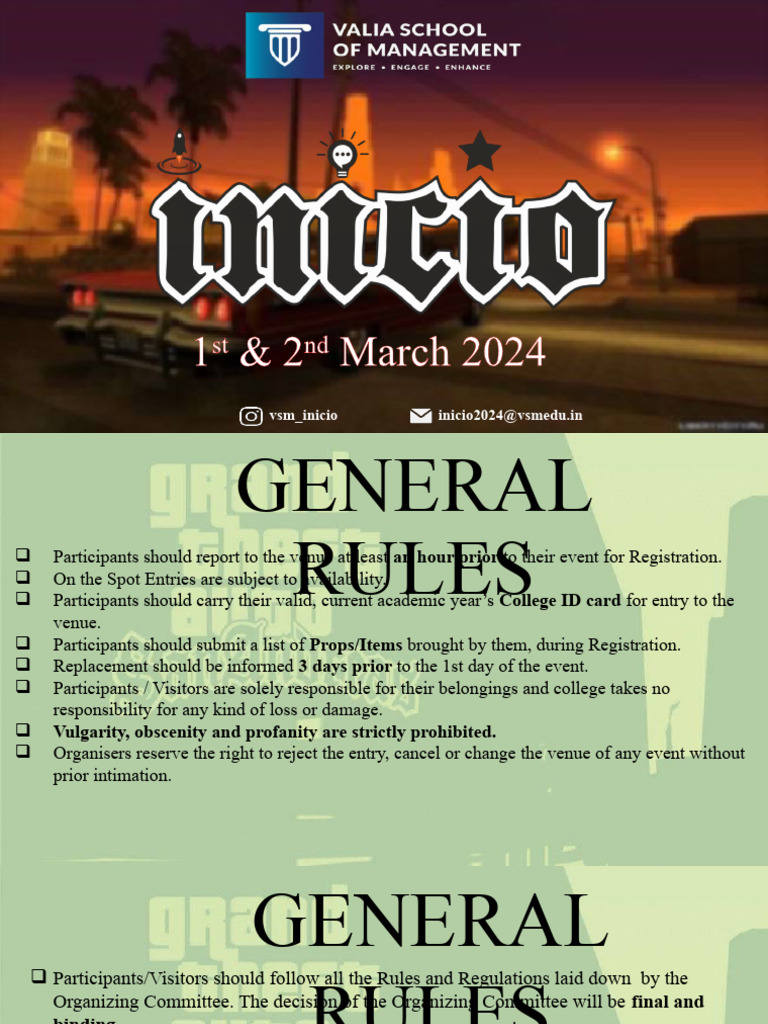 rULES GTA FEST | PDF