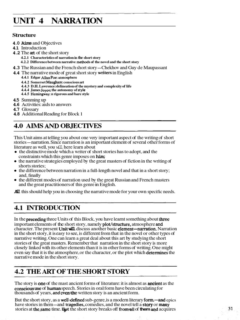 Unit 4 | PDF | Short Stories | C. Auguste Dupin