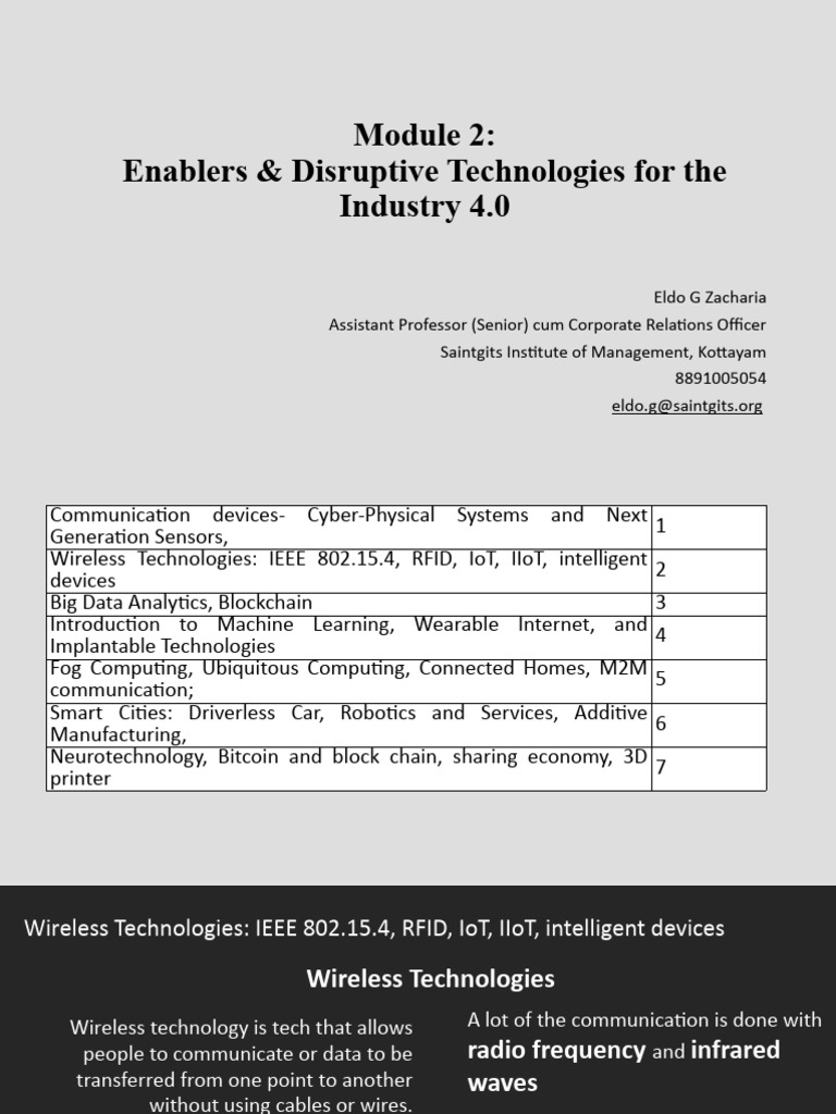 Industry 4.0 Module 2 Part B | PDF | Internet Of Things | Wireless Industry 4.0 Module 2 Part B | PDF | Internet Of Things | Wireless
