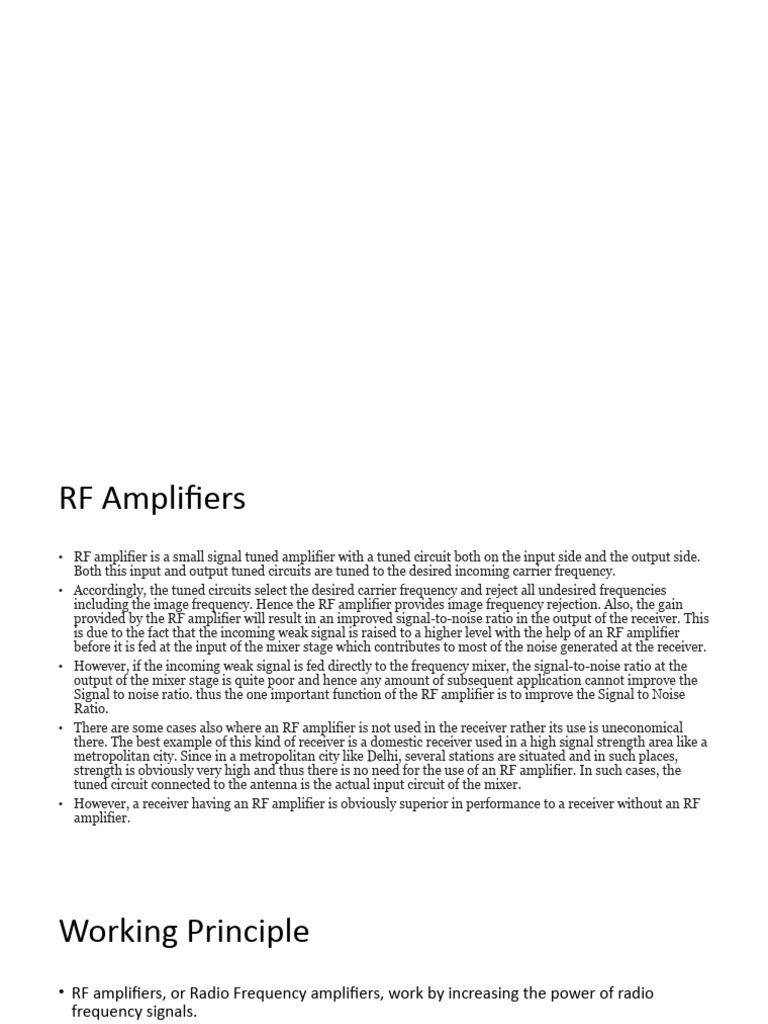 TLRF | PDF | Amplifier | Radio