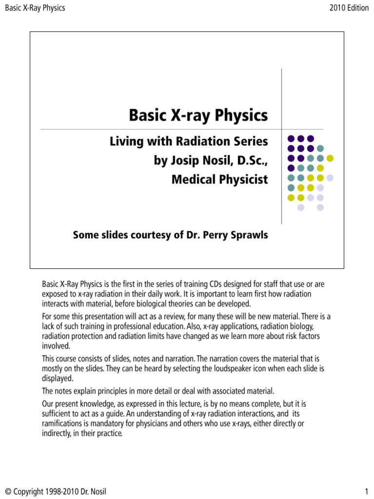 Basic X-Ray Physics | PDF