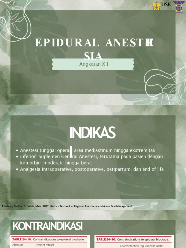Panduan Lengkap Blok Epidural Anestesi Pdf