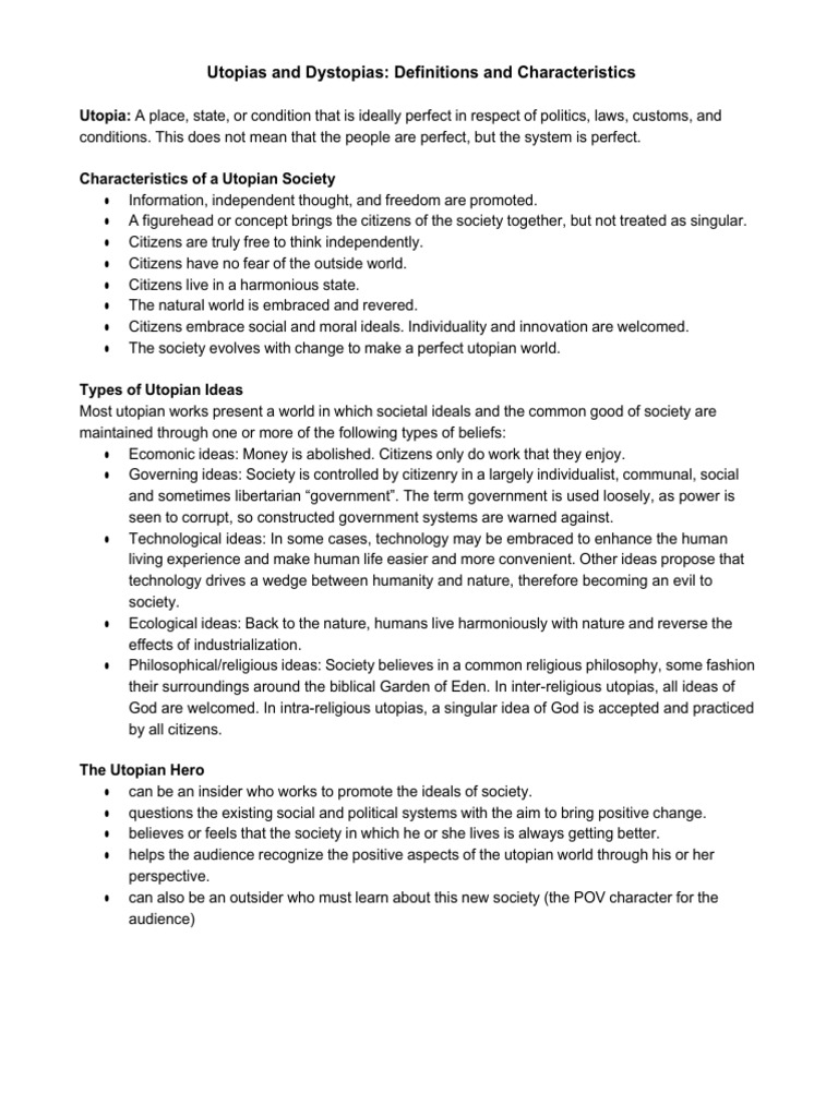 Utopias and Dystopias | PDF | Dystopia | Utopia