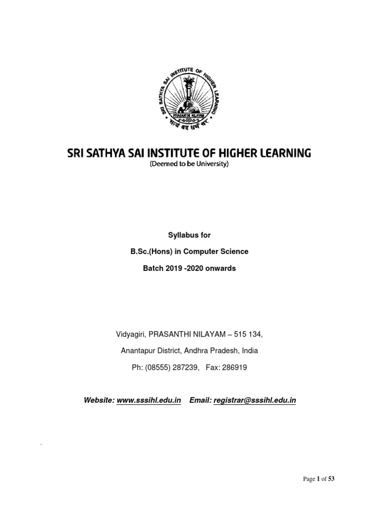 B.Sc. Computer Science Syllabus | PDF | Ordinary Differential Equation | Equations