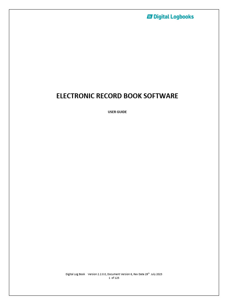 Digital Logbooks User Guide July 23 | PDF | Login | User (Computing)