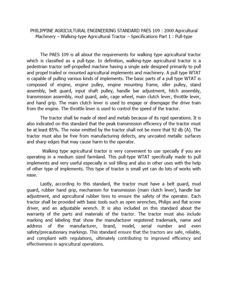 PAES 109 Summary | PDF