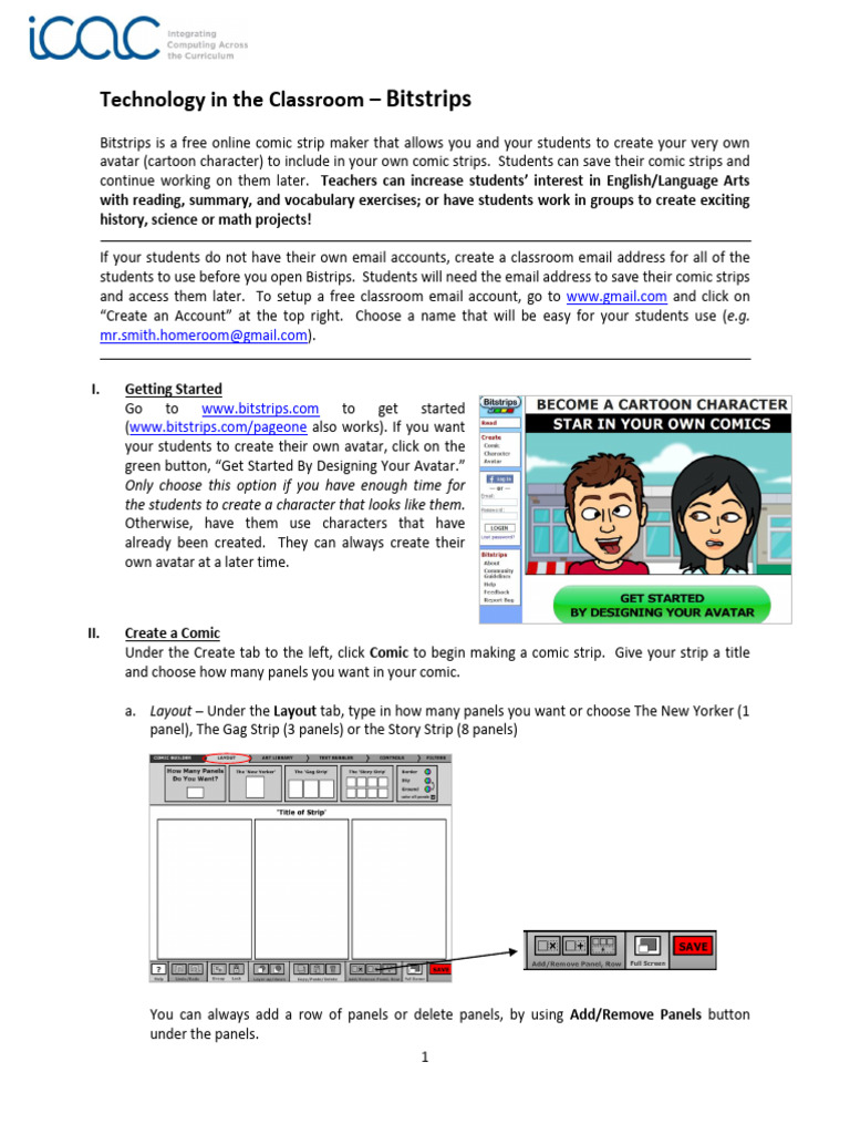 Bitstrips | PDF | Classroom | Computing