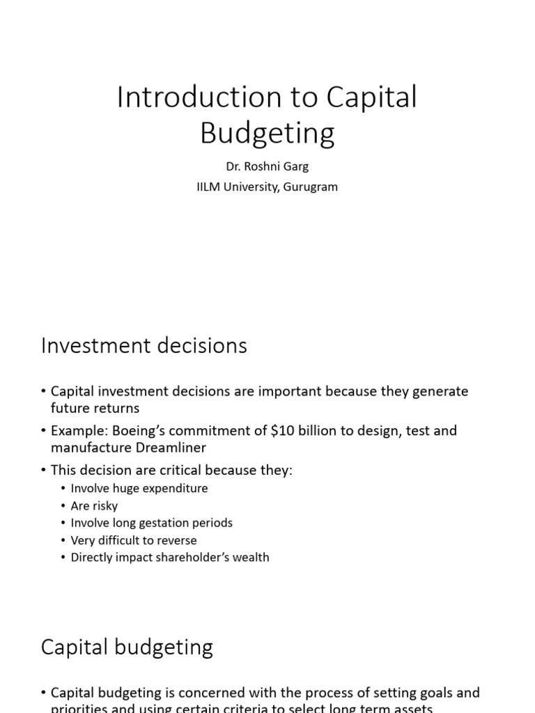 3 - Capital Budgeting | PDF | Net Present Value | Internal Rate Of Return