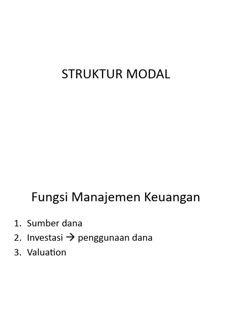 Struktur Modal | PDF