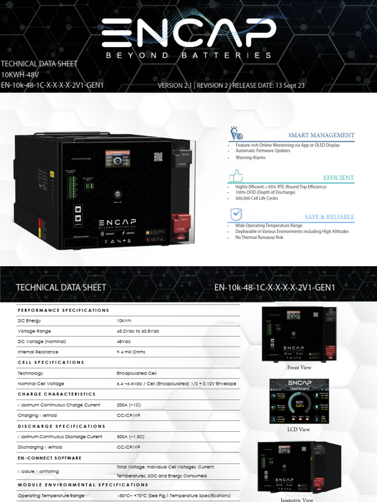 ENCAP Module - TDS - 10K 48 1C X X X X 2V0 - GEN1 | PDF | Electronics | Electromagnetism