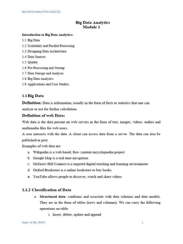 BDA Module - 1 PSM | PDF | Relational Database | Databases
