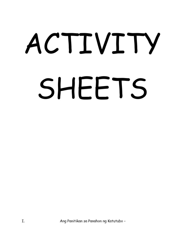 Compilation of Activities With Rubrics | PDF