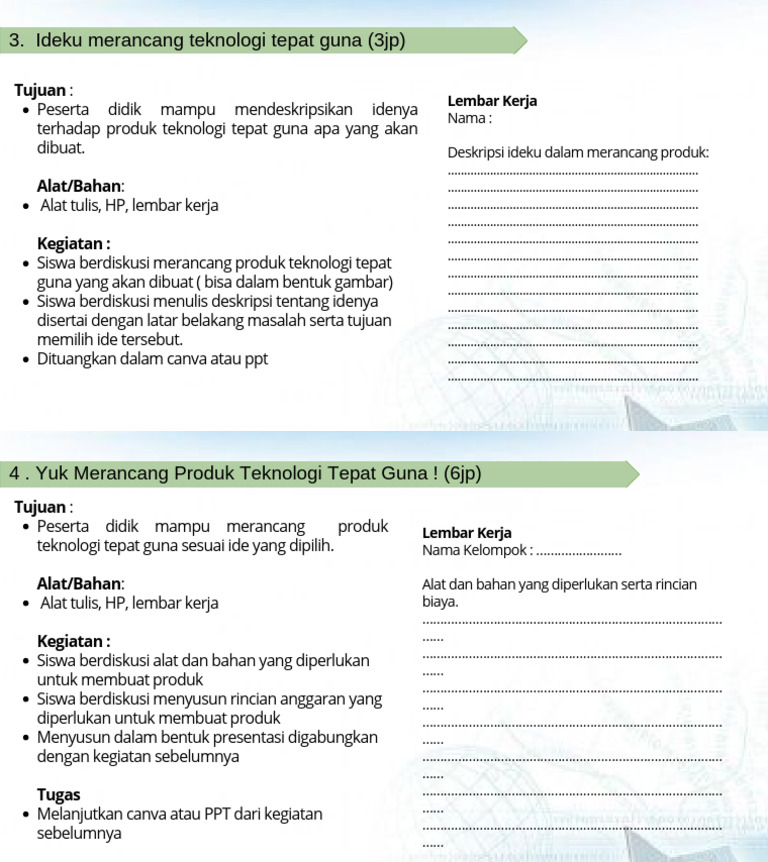 MODUL AJAR P5 Rekayasa Dan Teknologi KELAS 6 SMTR 1.pptx - 20231003 ...