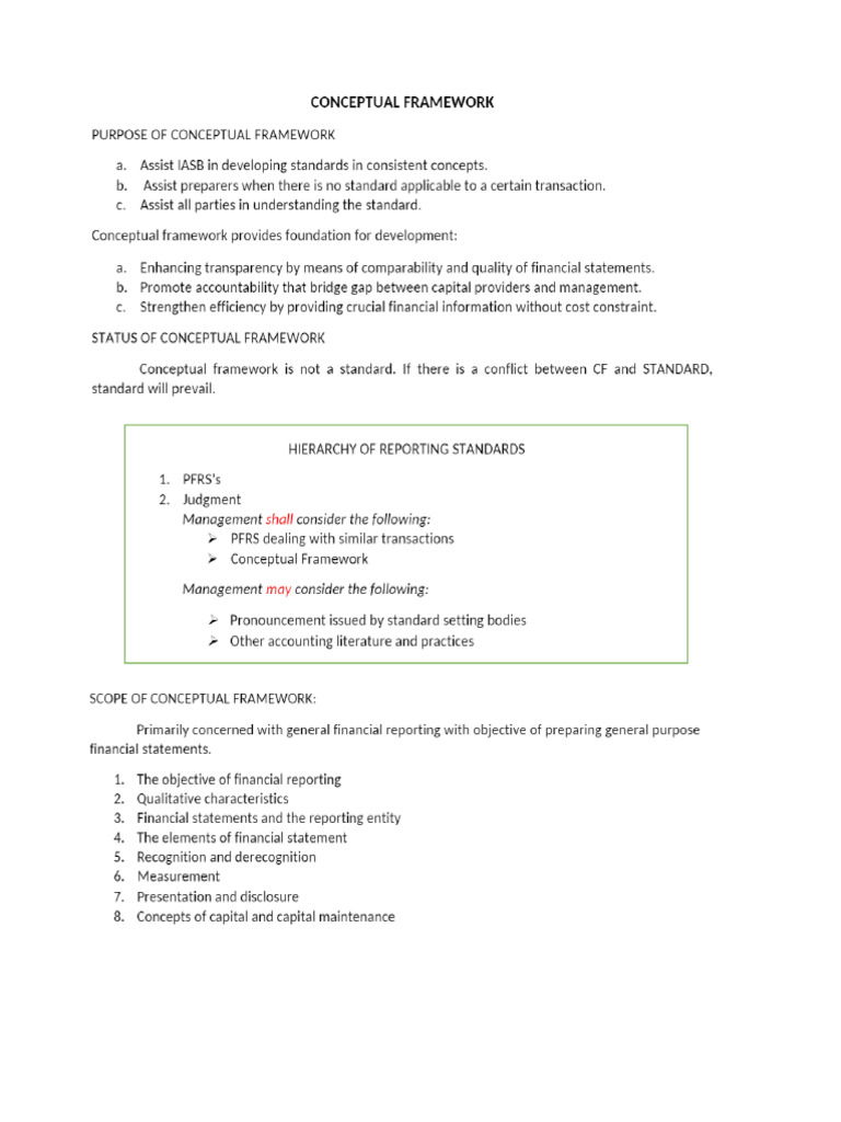 Conceptual Framework Summary | PDF