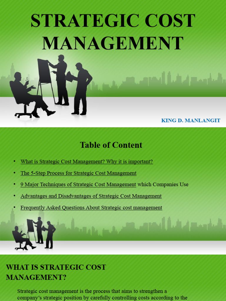 Stratigic Cost Management Report | PDF | Profit (Economics) | Strategic ...
