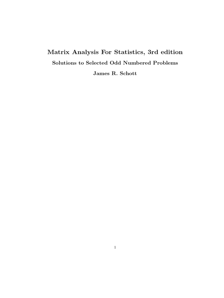 Matrix Analysis Manual Solutions | PDF | Mathematical Objects ...