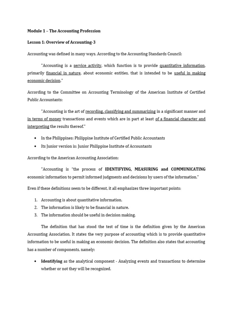 Module 1 | PDF | Certified Public Accountant | Accounting
