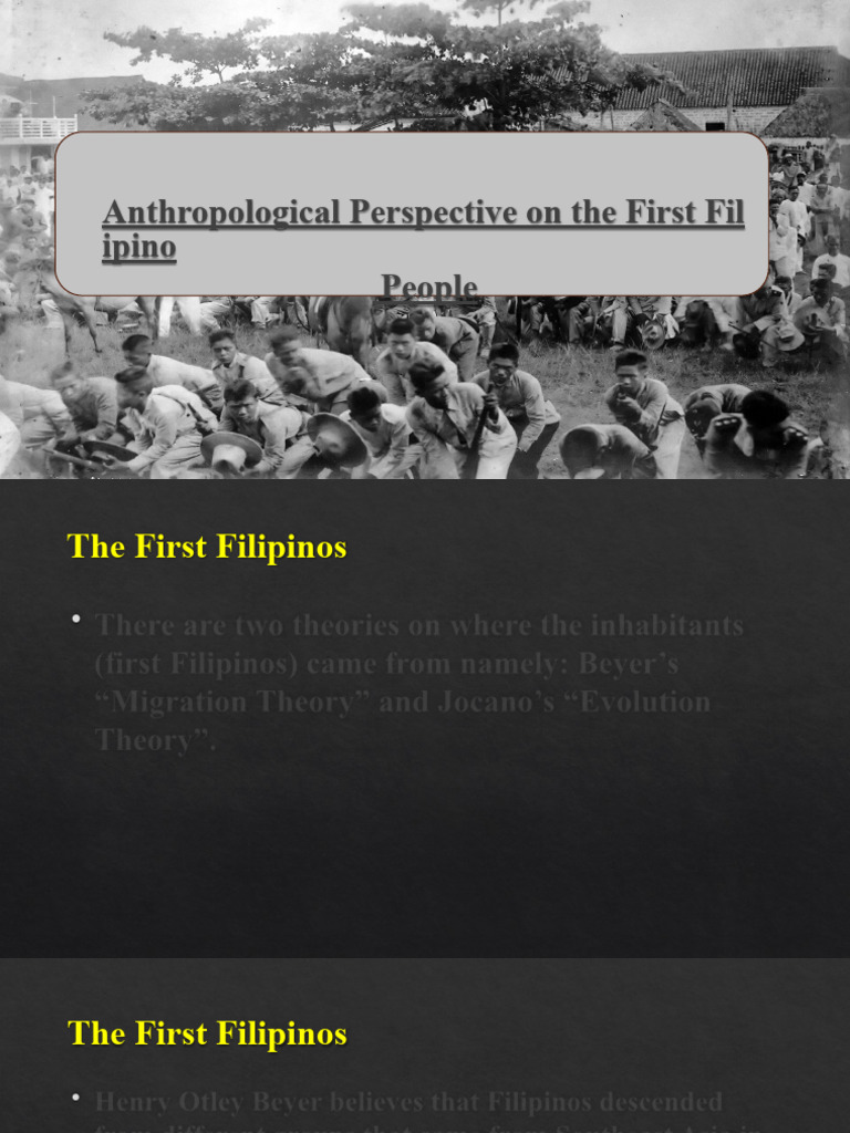 Anthropological Perspective On The First Filipino | PDF
