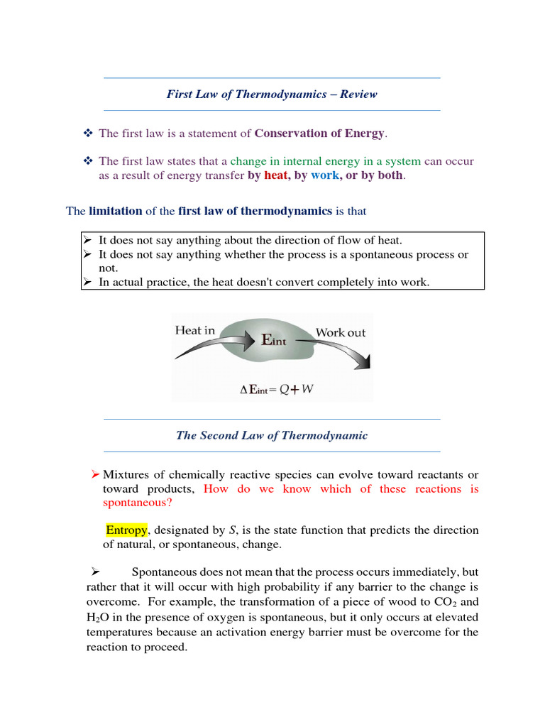 Second Law of Thermodynamic | PDF | Heat | Second Law Of Thermodynamics