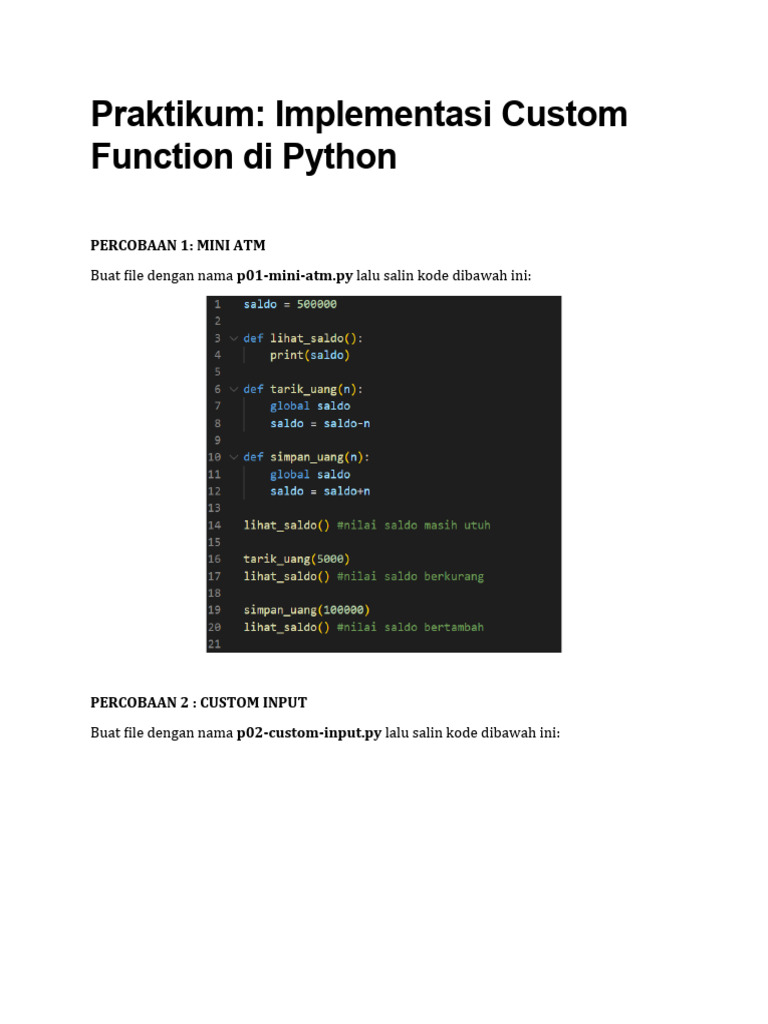 P08 - Implementasi Custom Function | PDF
