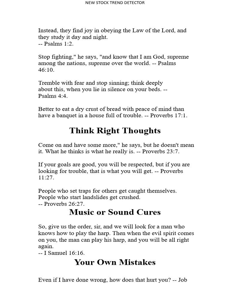 Think Right Thoughts | PDF