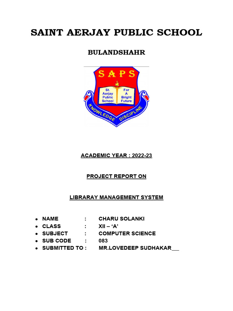 Library Management System | PDF