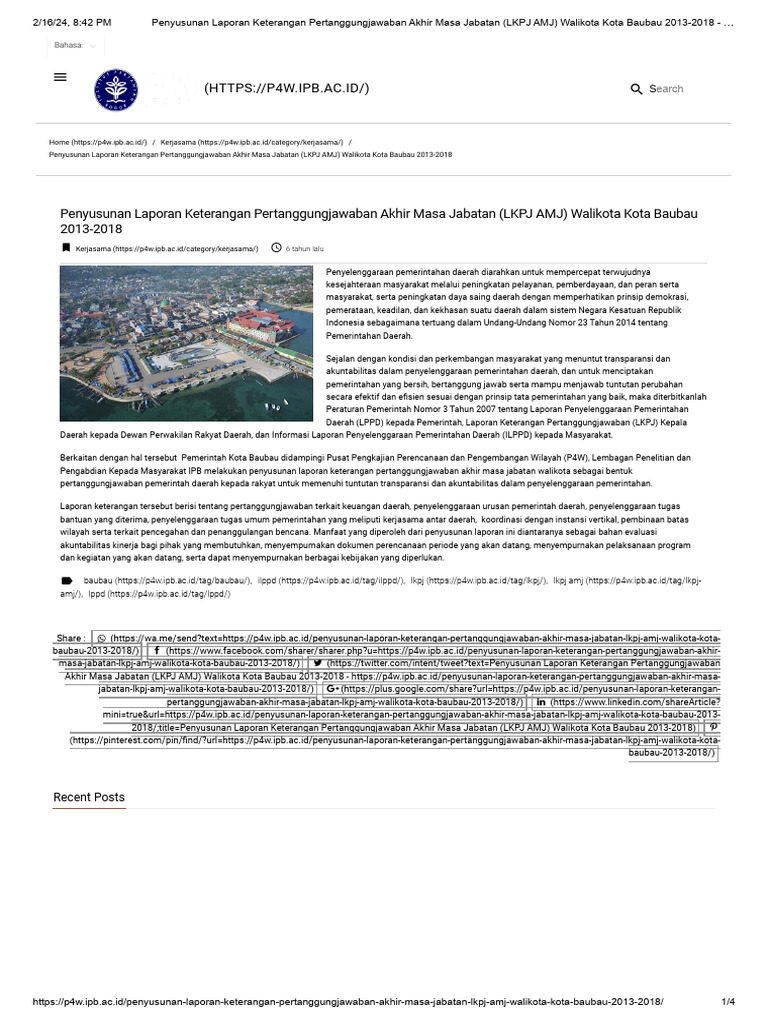 (Ok) Penyusunan Laporan Keterangan Pertanggungjawaban Akhir Masa Jabatan (LKPJ AMJ) Walikota ...