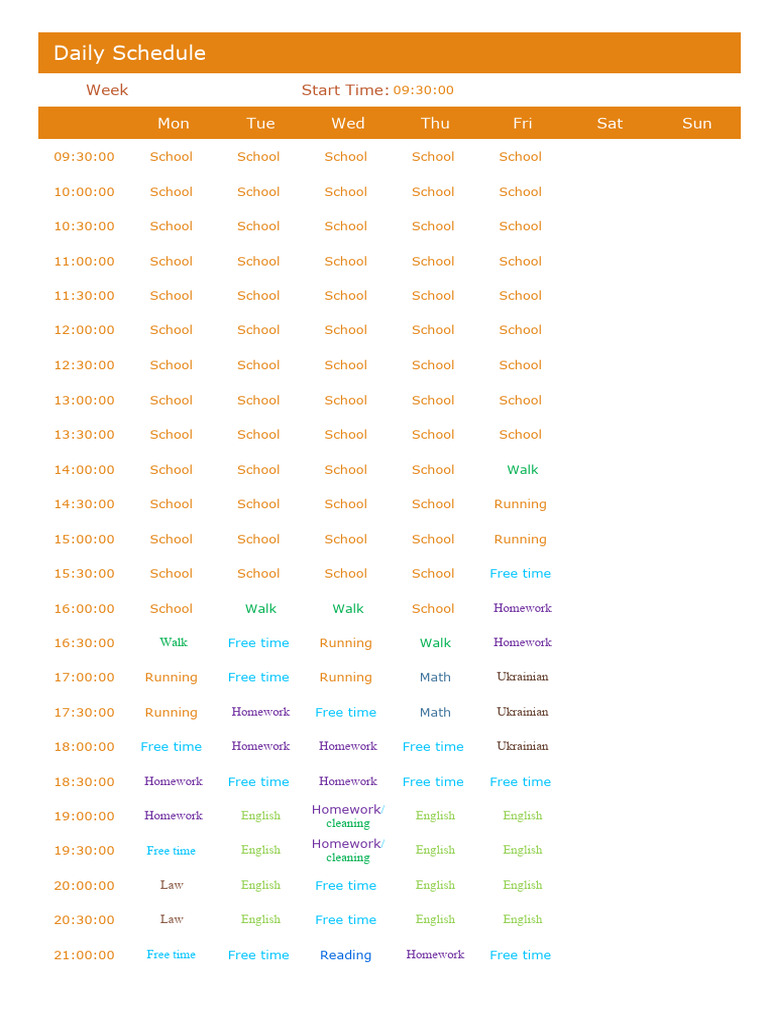Daily Schedule | PDF | Education Issues | Education Reform