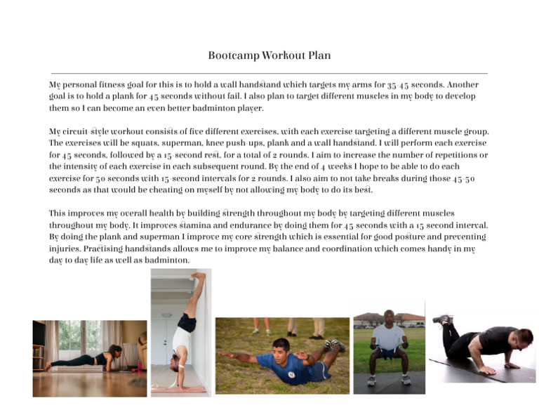 Bootcamp Workout Plan (1) | PDF