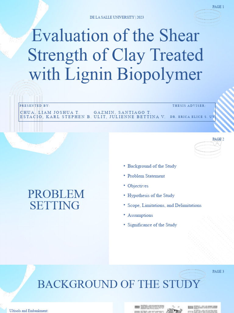 Lignin Biopolymer Enhances Clay Shear Strength | PDF
