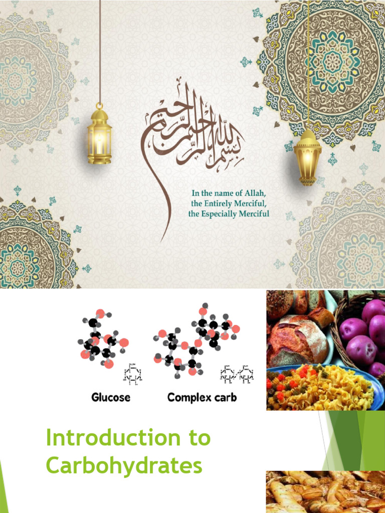 Carbohydrates Lecture 1 UO | PDF | Carbohydrates | Diet & Nutrition