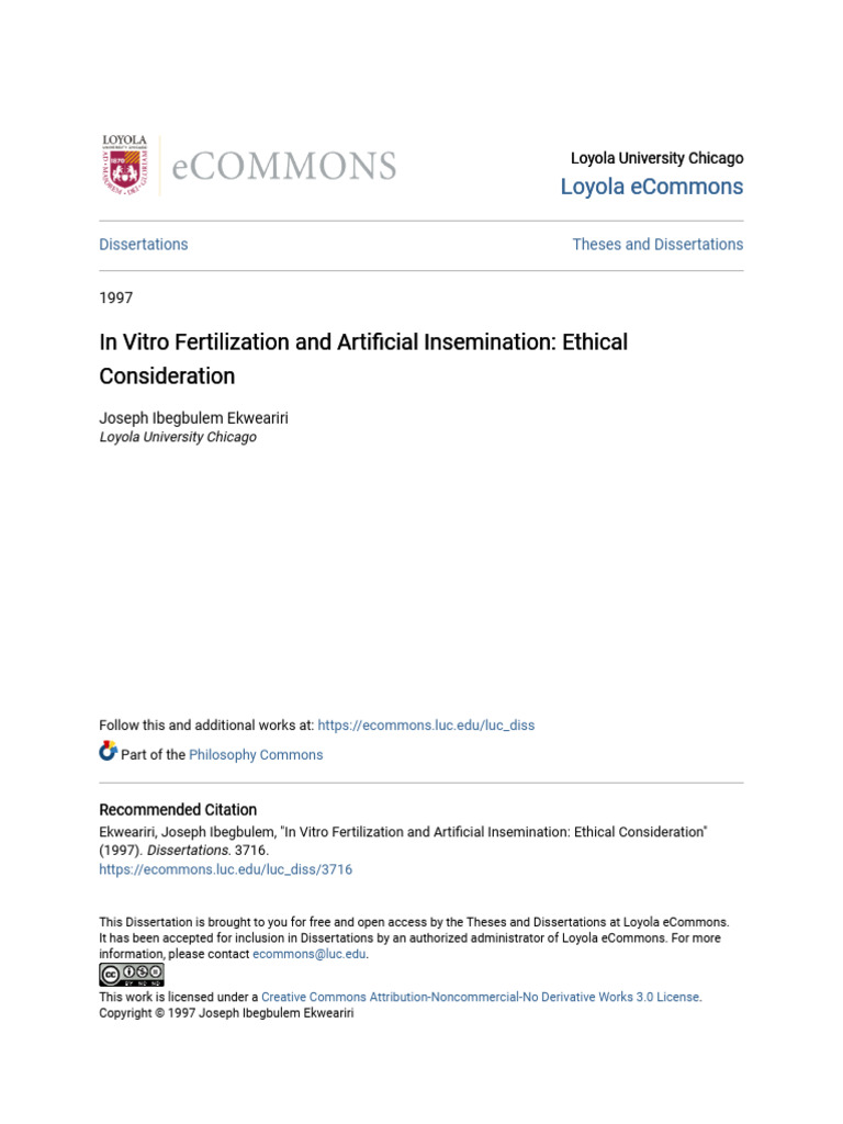 In Vitro Fertilization and Artificial Insemination_ Ethical Consi | PDF | Infertility | In Vitro ...