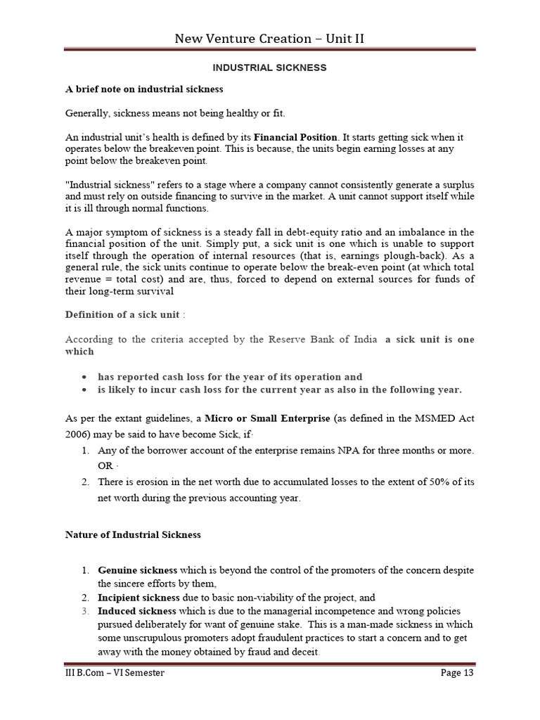 Inustrial Sickness | PDF
