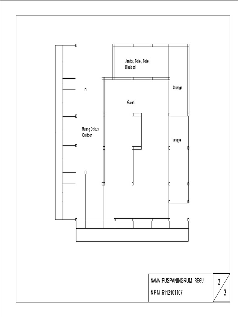 DTP InstalasiGaleri Tugas 1 DENAH | PDF