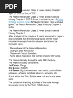 Class 9 History Chapter Wise Topic Wise Notes Chapter 1 The French ...