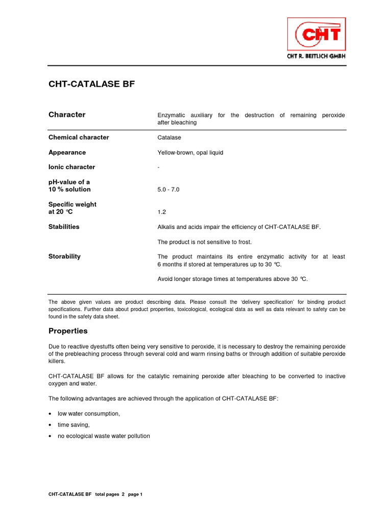 English-Cht Catalase BF | PDF | Hydrogen Peroxide | Water