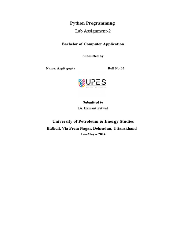 Assignment 2 | PDF | Python (Programming Language) | String (Computer Science)