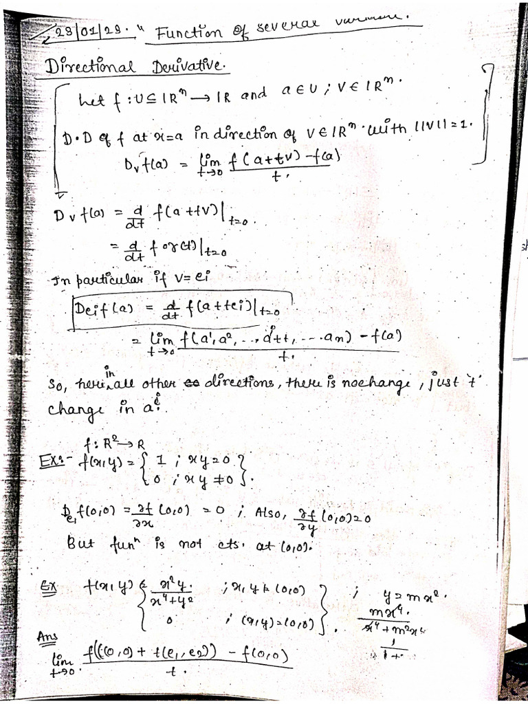 Real Function of Several Variable PDF | PDF