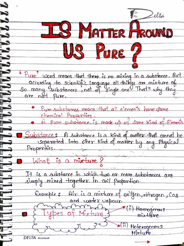 Is Matter Around Us Pure Notes | Download Free PDF | Chemical ...
