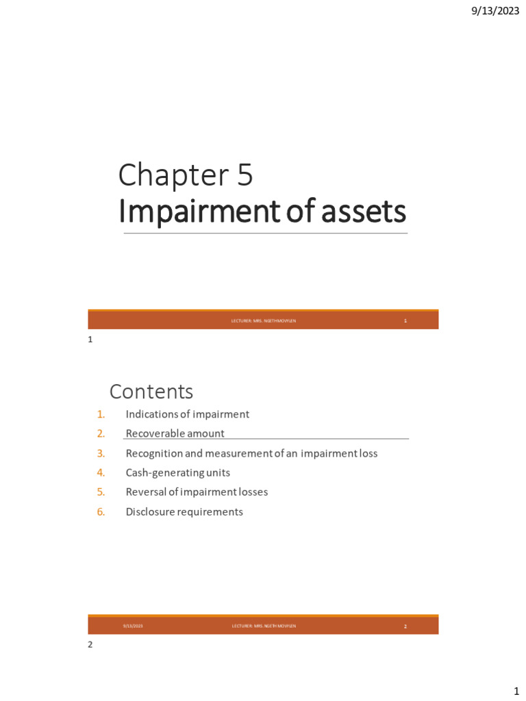 Asset Impairment: IAS 36 Overview | PDF | Goodwill (Accounting) | Business